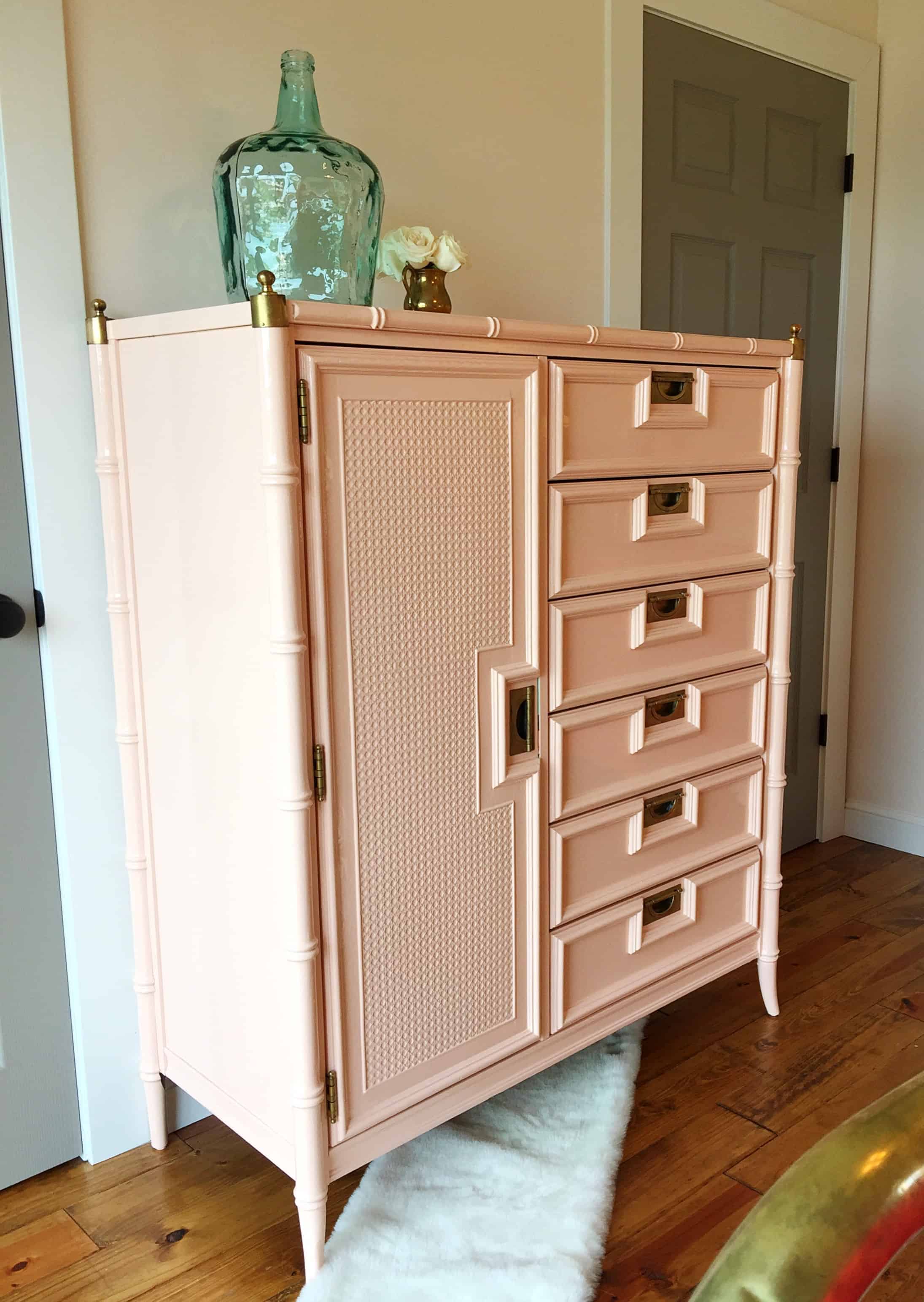 Stanley Faux Bamboo Tallboy painted in Fine Paints of Europe Hollandlac ...