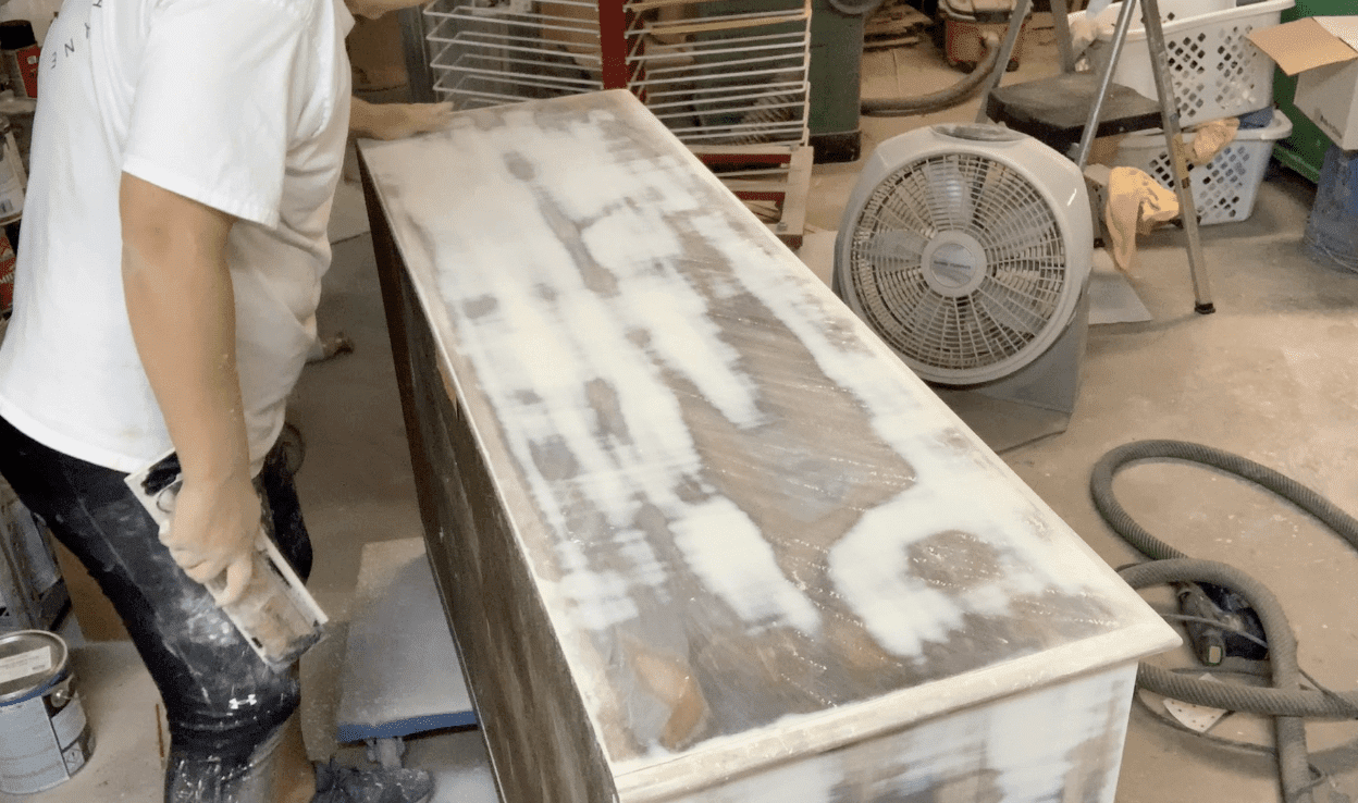 block sanded brushing putty - Painted by Kayla Payne